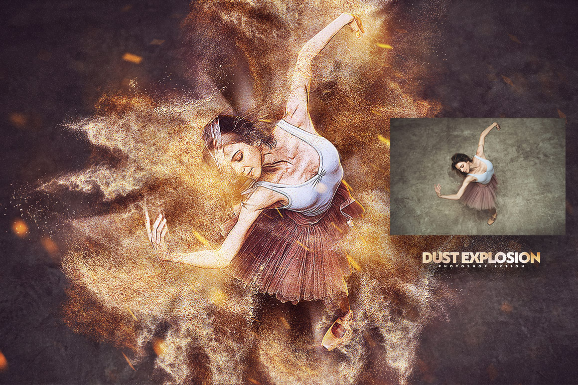 Dust Explosion Photoshop Action, Add-ons | GraphicRiver