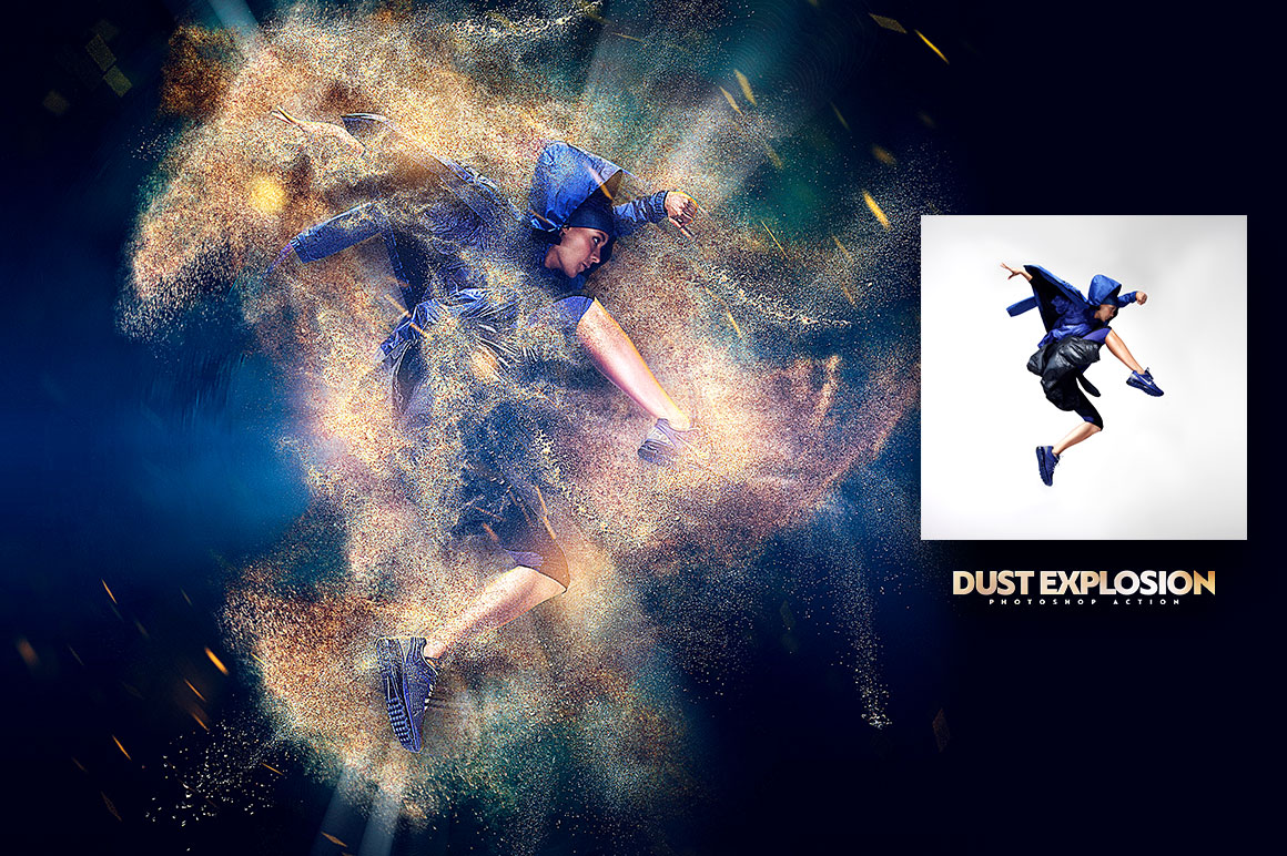 Dust Explosion Photoshop Action, Add-ons | GraphicRiver