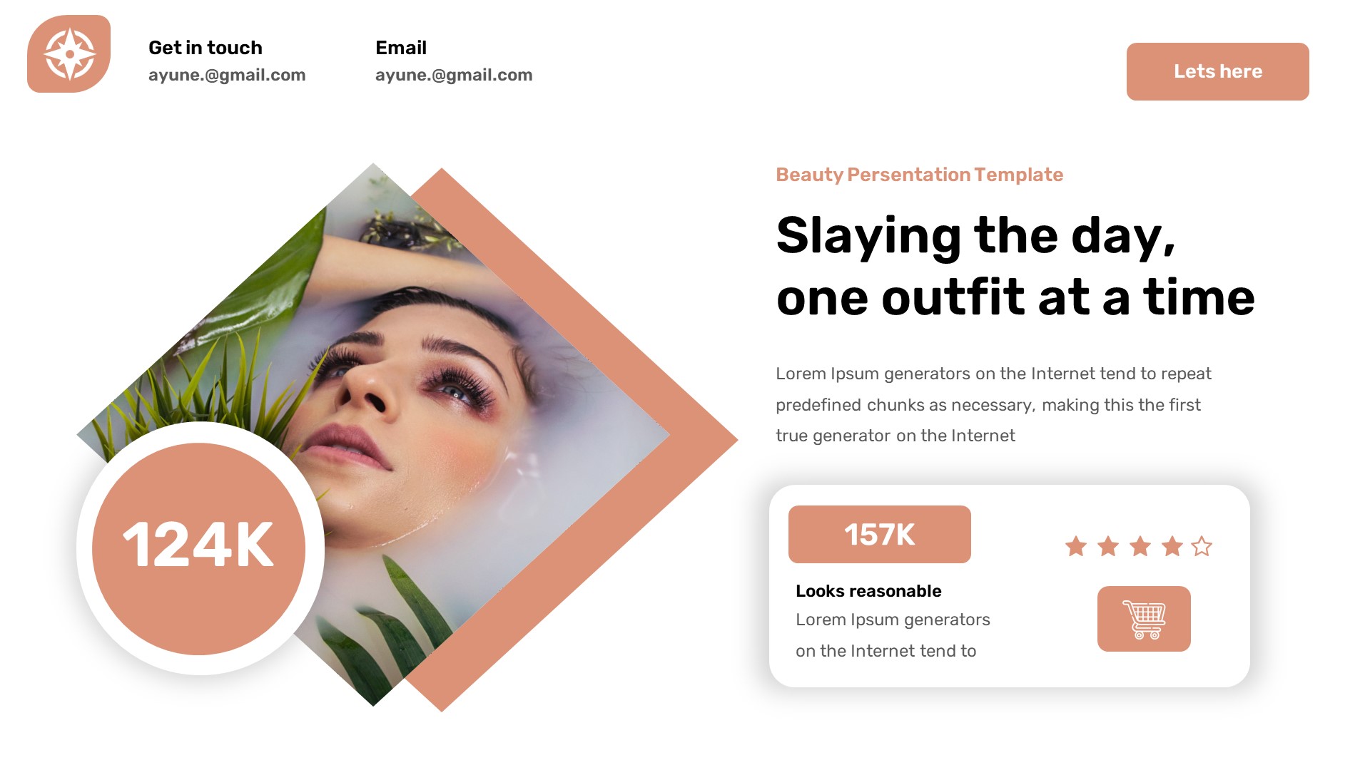Ayune - Beauty Cosmetics Powerpoint Template, Presentation Templates