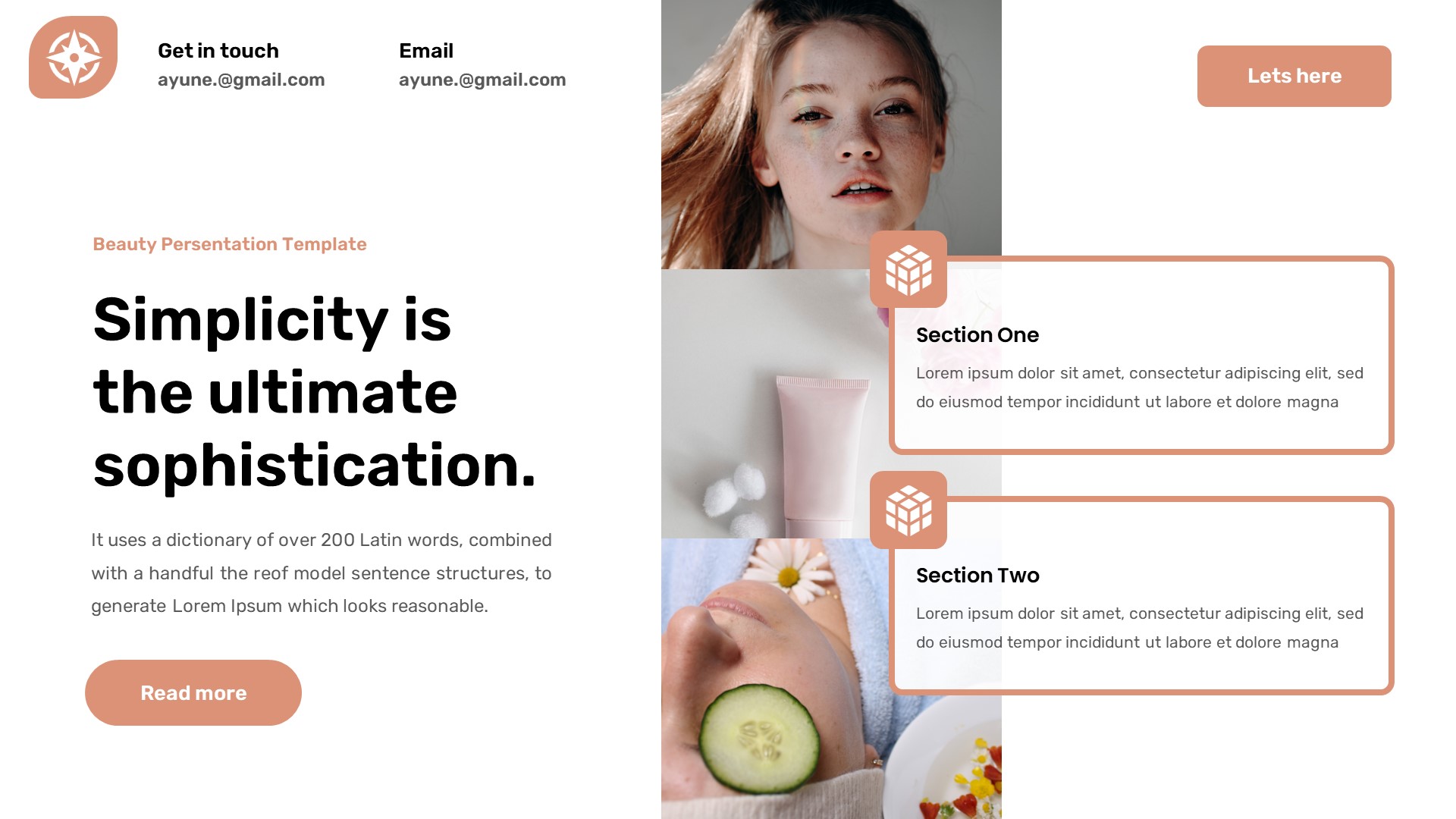 Ayune - Beauty Cosmetics Powerpoint Template, Presentation Templates