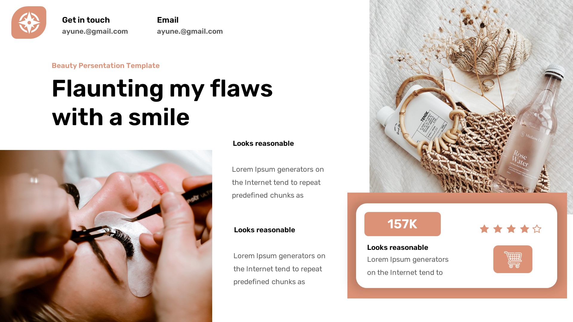 Ayune - Beauty Cosmetics Powerpoint Template, Presentation Templates