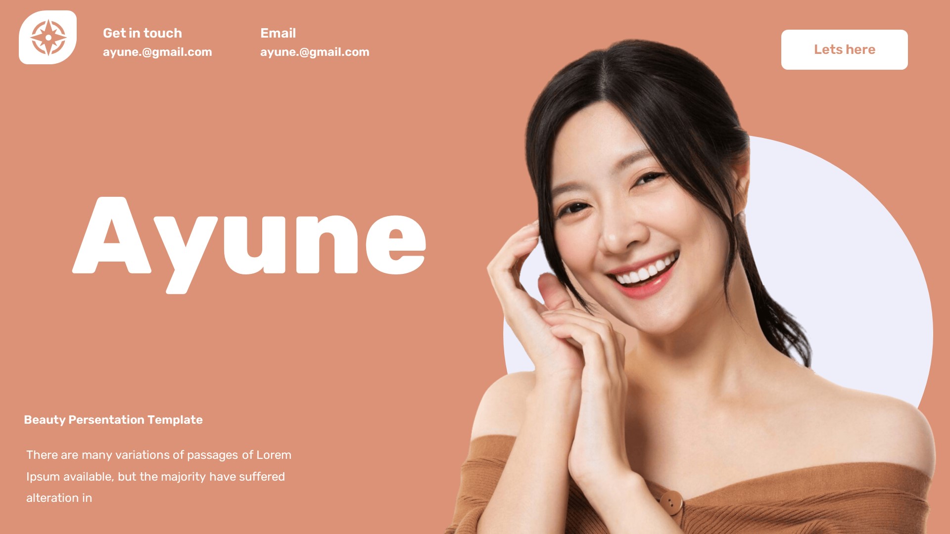 Ayune - Beauty Cosmetics Google Slides Template, Presentation Templates