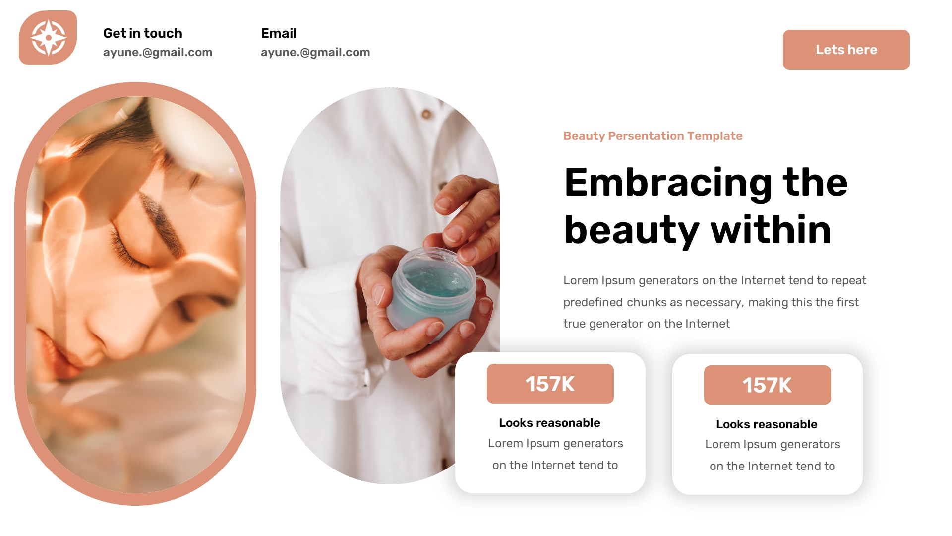 Ayune - Beauty Cosmetics Google Slides Template, Presentation Templates