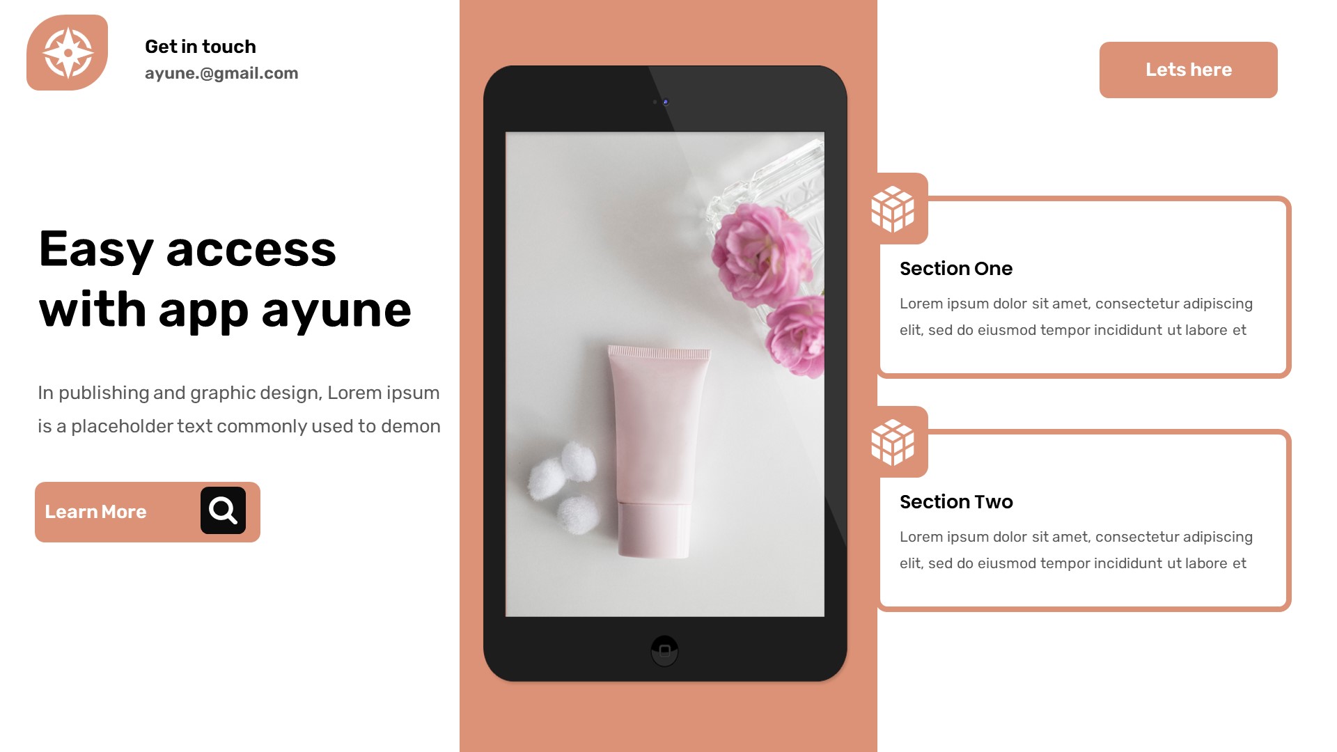 Ayune - Beauty Cosmetics Google Slides Template, Presentation Templates