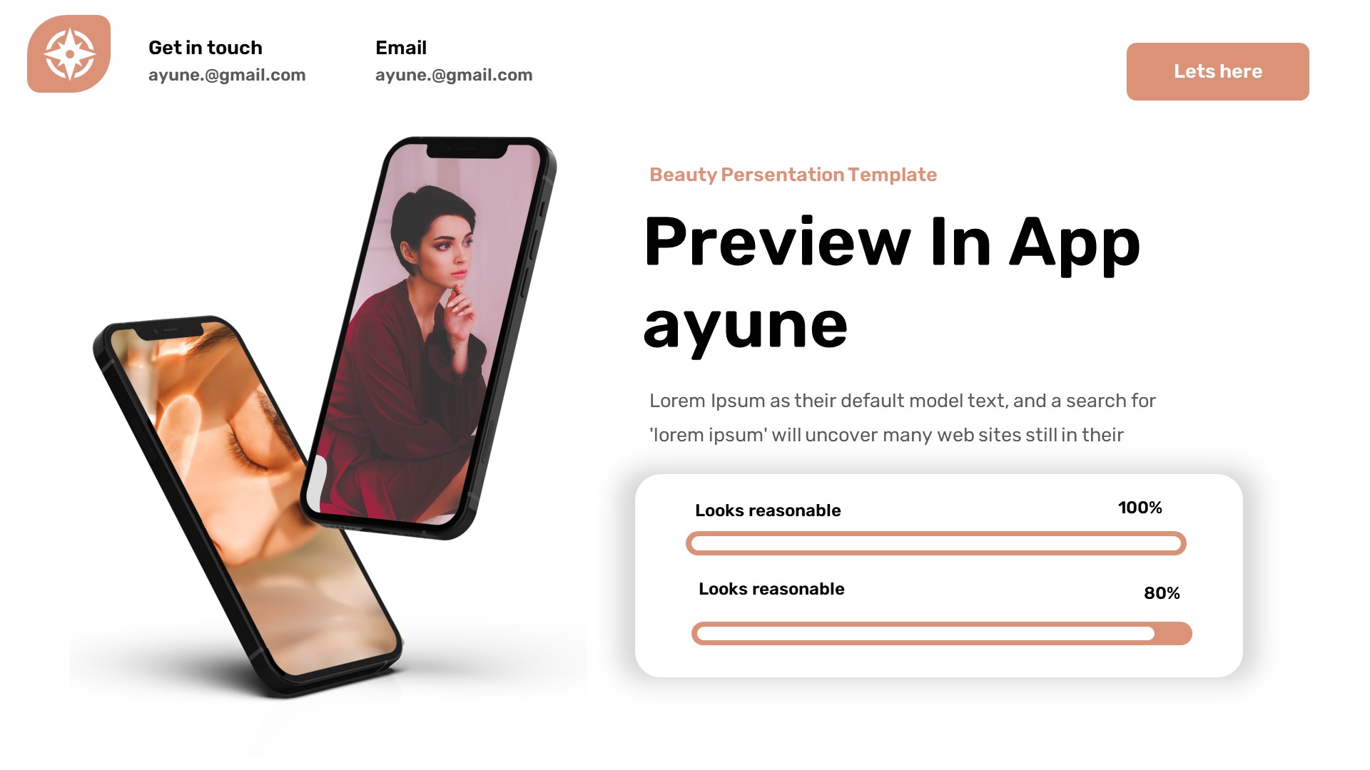 Ayune - Beauty Cosmetics Google Slides Template, Presentation Templates