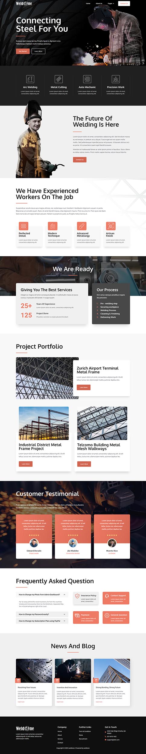 Weldone - Welding Service Elementor Template Kit by Kitpro | ThemeForest