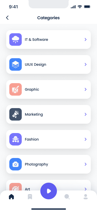 Academy - Online E-Learning App React Native CLI Ui Kit by JsmThemes