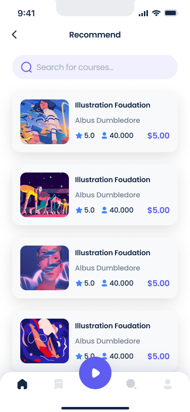 Academy - Online E-Learning App React Native CLI Ui Kit by JsmThemes