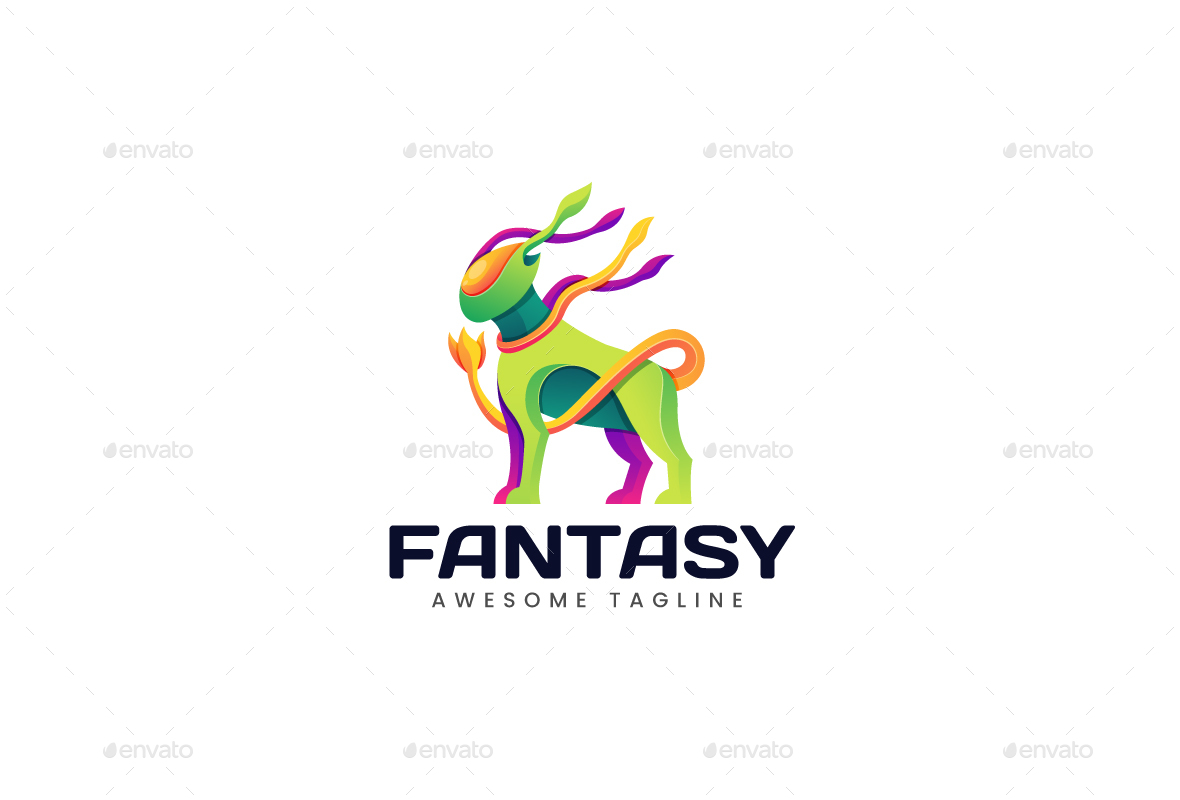 Fantasy Animal Gradient Logo Template, Logo Templates | GraphicRiver