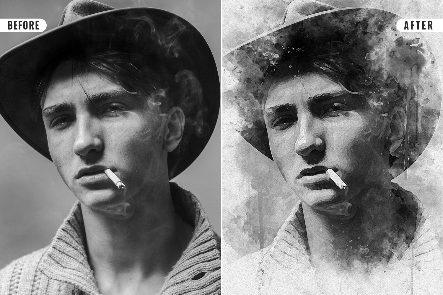 Ink Splatter Photo Effect, Add-ons | GraphicRiver