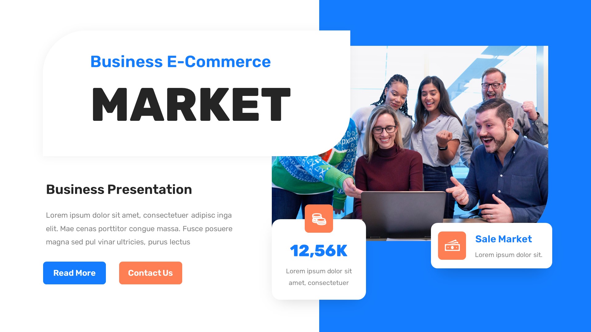 Market - Business E-Commerce Powerpoint Template, Presentation Templates