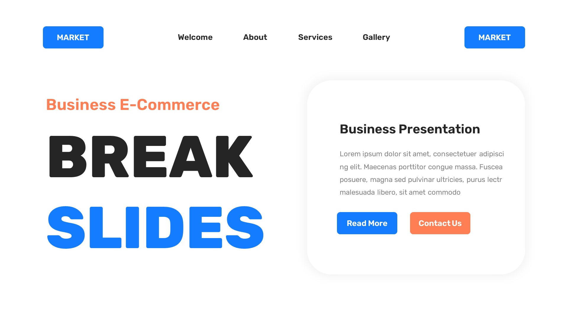 Market - Business E-Commerce Powerpoint Template, Presentation Templates