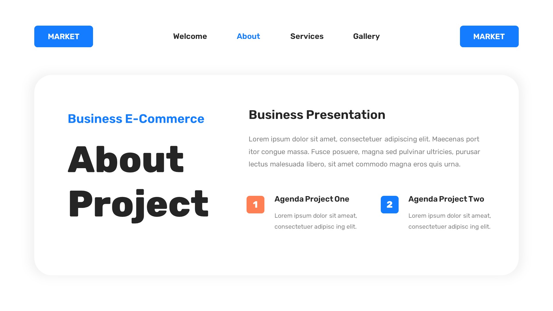 Market - Business E-Commerce Powerpoint Template, Presentation Templates