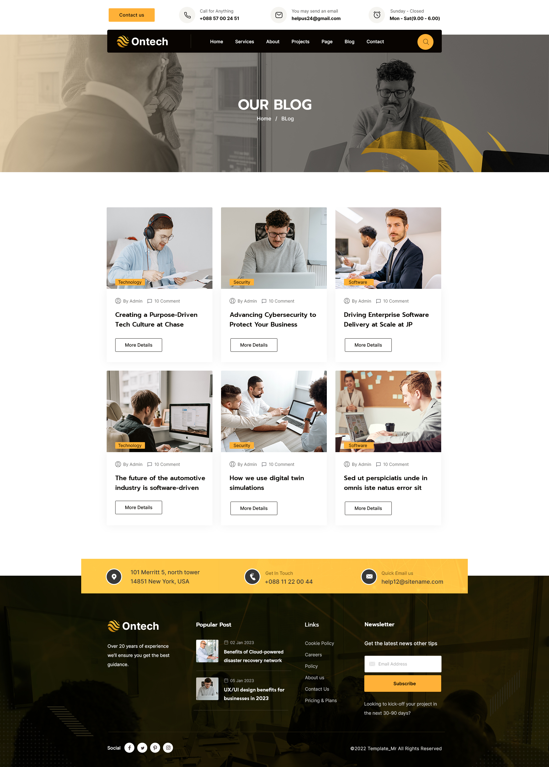 Ontech - IT Solutions & Services PSD Template by template_mr | ThemeForest