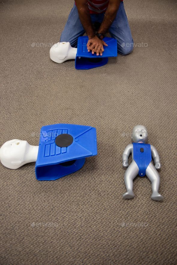 Human toy character for cardiopulmonary resuscitation medical training ...