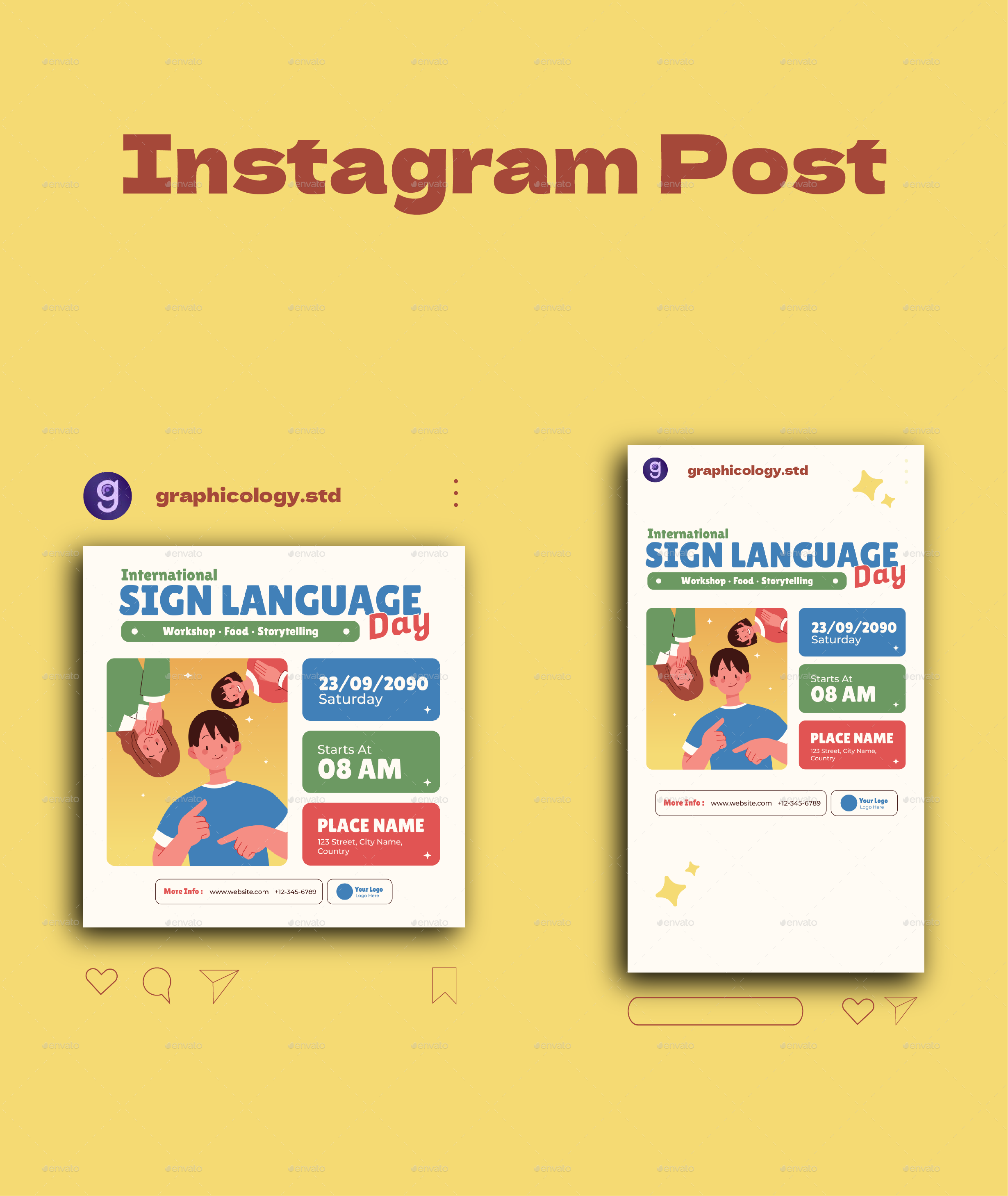Sign Language Day Flyer Set, Print Templates | GraphicRiver