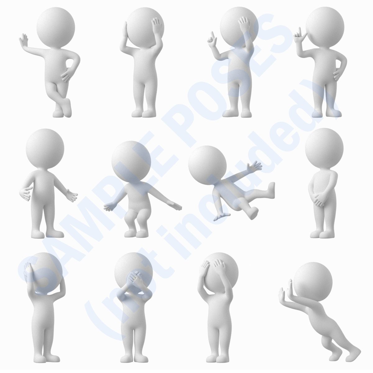 Cute Stickman In A-Pose CAT Rig by valeriik | 3DOcean