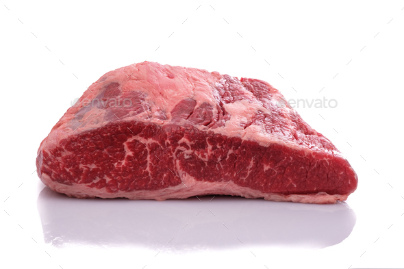 Raw wagyu roast beef on white Stock Photo by wirestock | PhotoDune