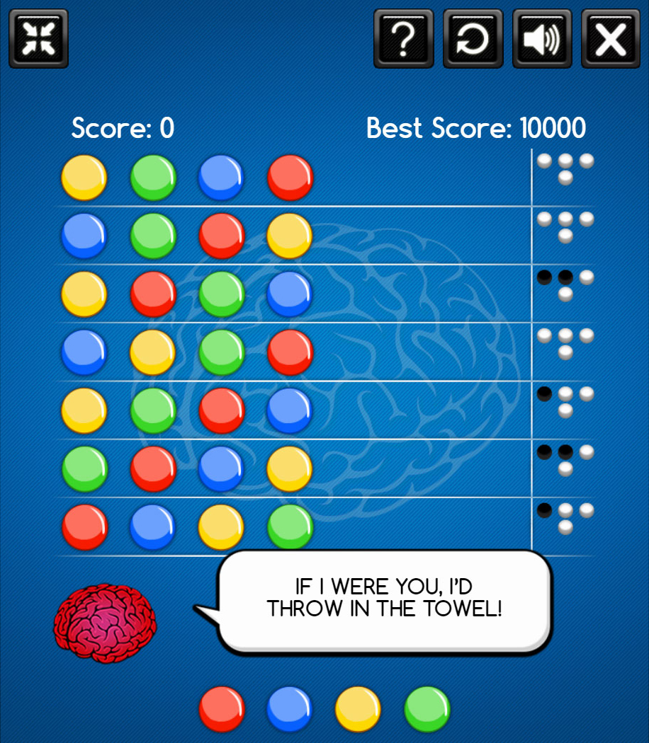 Mastermind - HTML5 Logic Game by codethislab | CodeCanyon