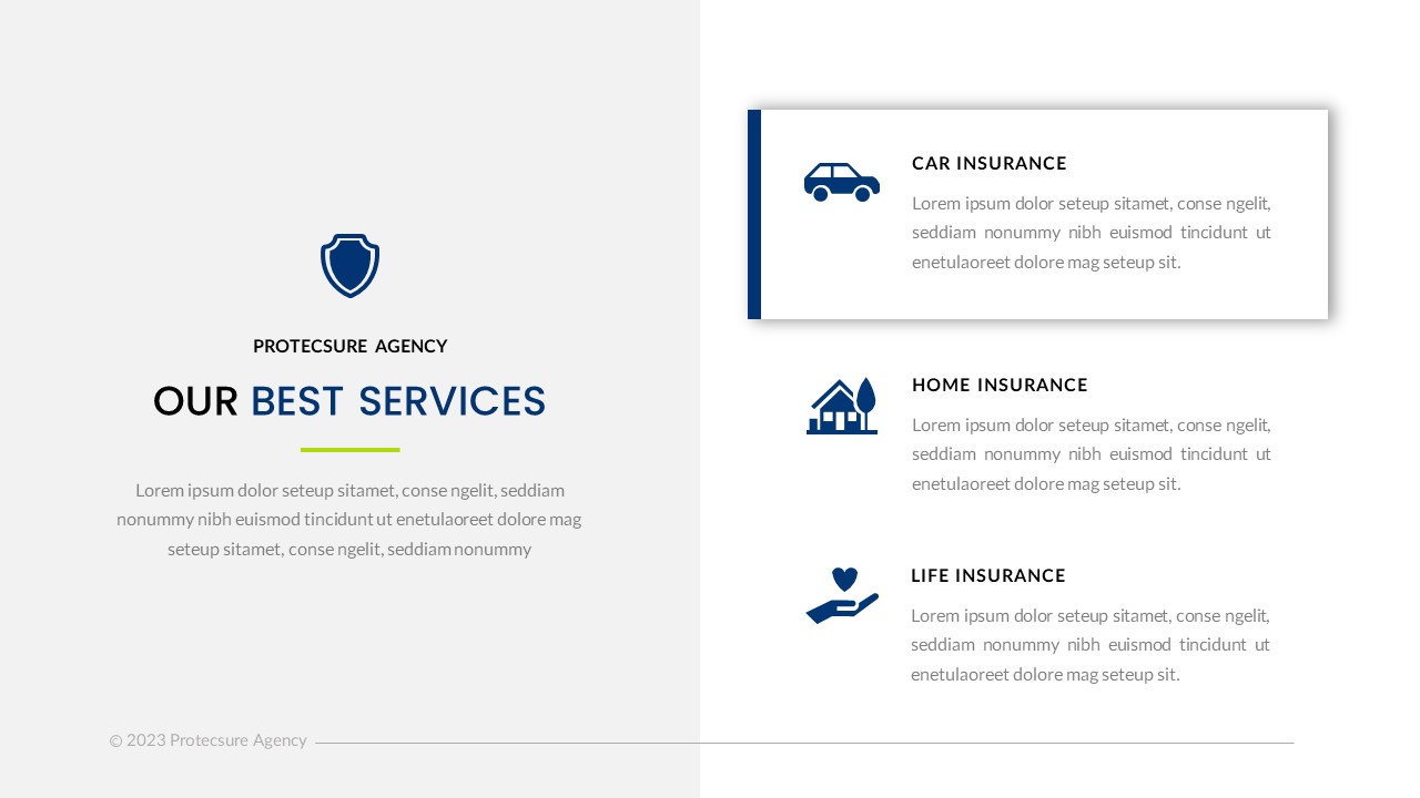 Protecsure - Insurance PowerPoint Template, Presentation Templates