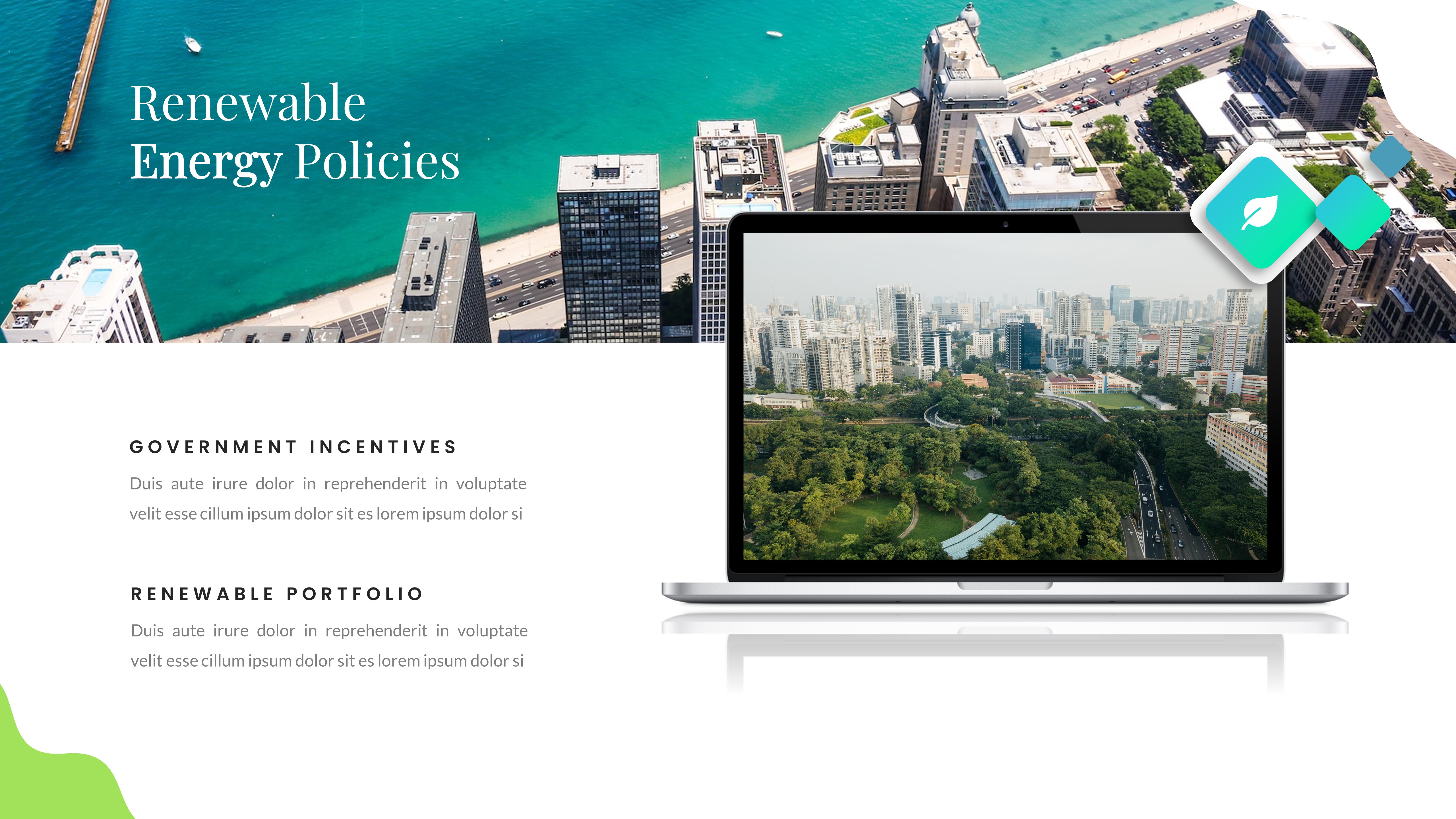 New Energy Renewable Google Slide Template, Presentation Templates