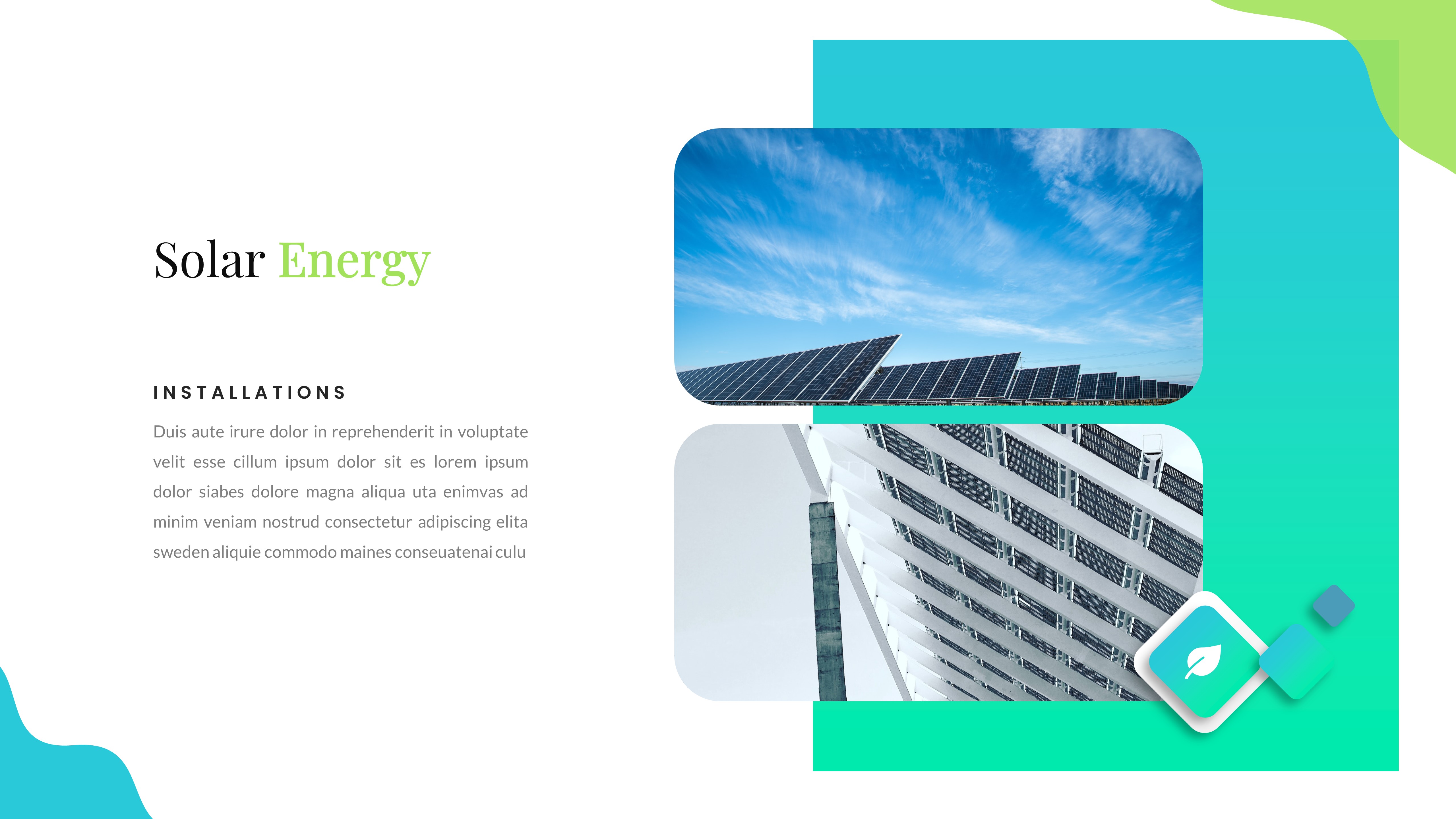 New Energy Renewable Google Slide Template, Presentation Templates