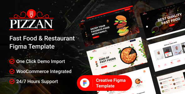 Pizzan - Fast Food & Restaurant Figma Template by themeholy | ThemeForest