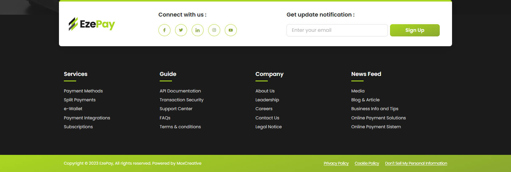 EzePay - Online Payment Gateway Elementor Pro Template Kit by moxcreative