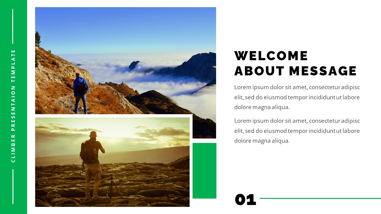 Climber - Adventure and Hiking Mountain Google Slides Template ...