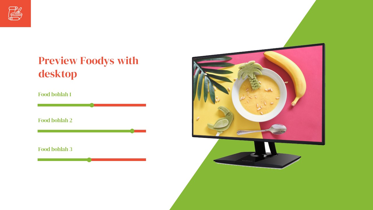 Foddys - Healthy Food Google Slides Template, Presentation Templates
