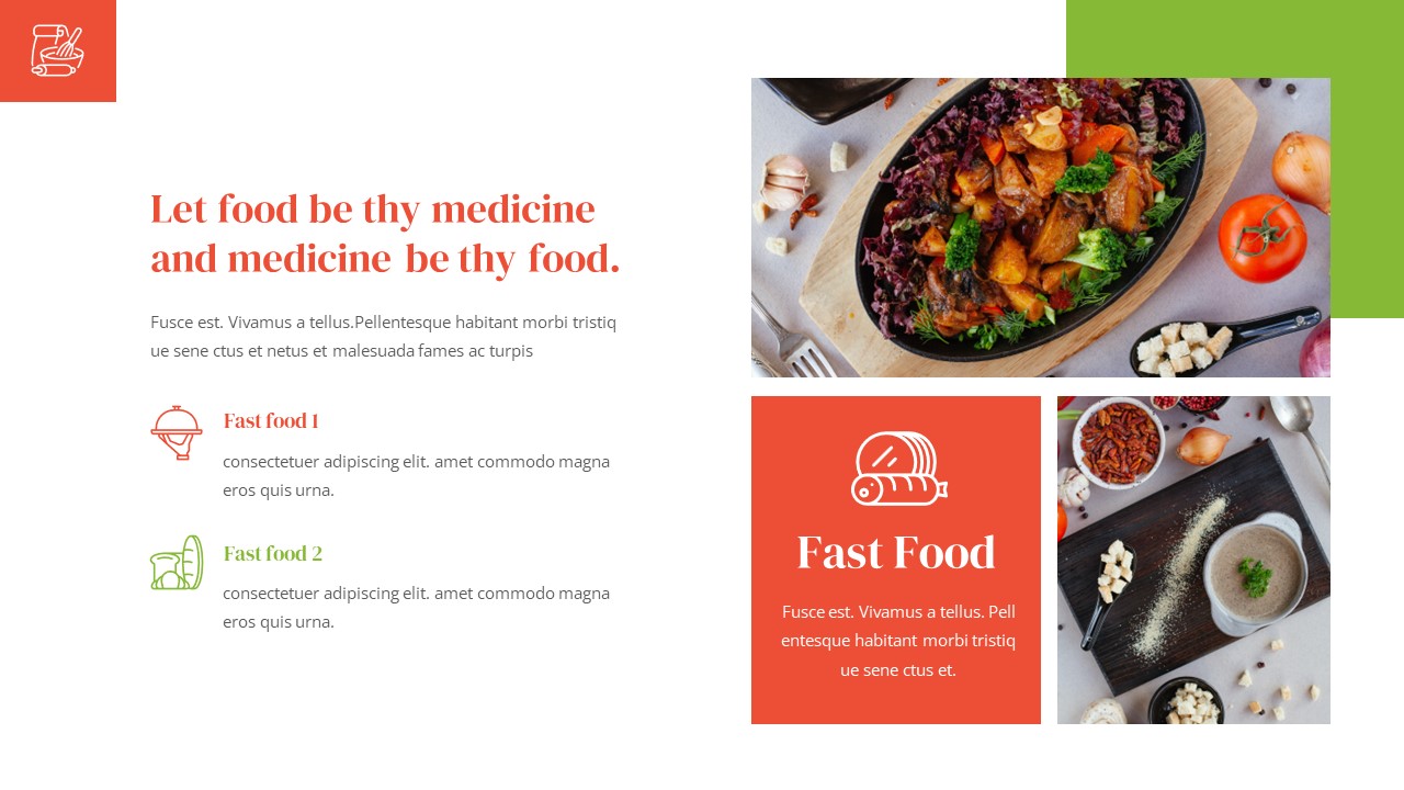 Foddys - Healthy Food Google Slides Template, Presentation Templates