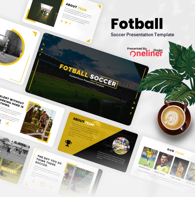Football Soccer Club Google Slides Template, Presentation Templates