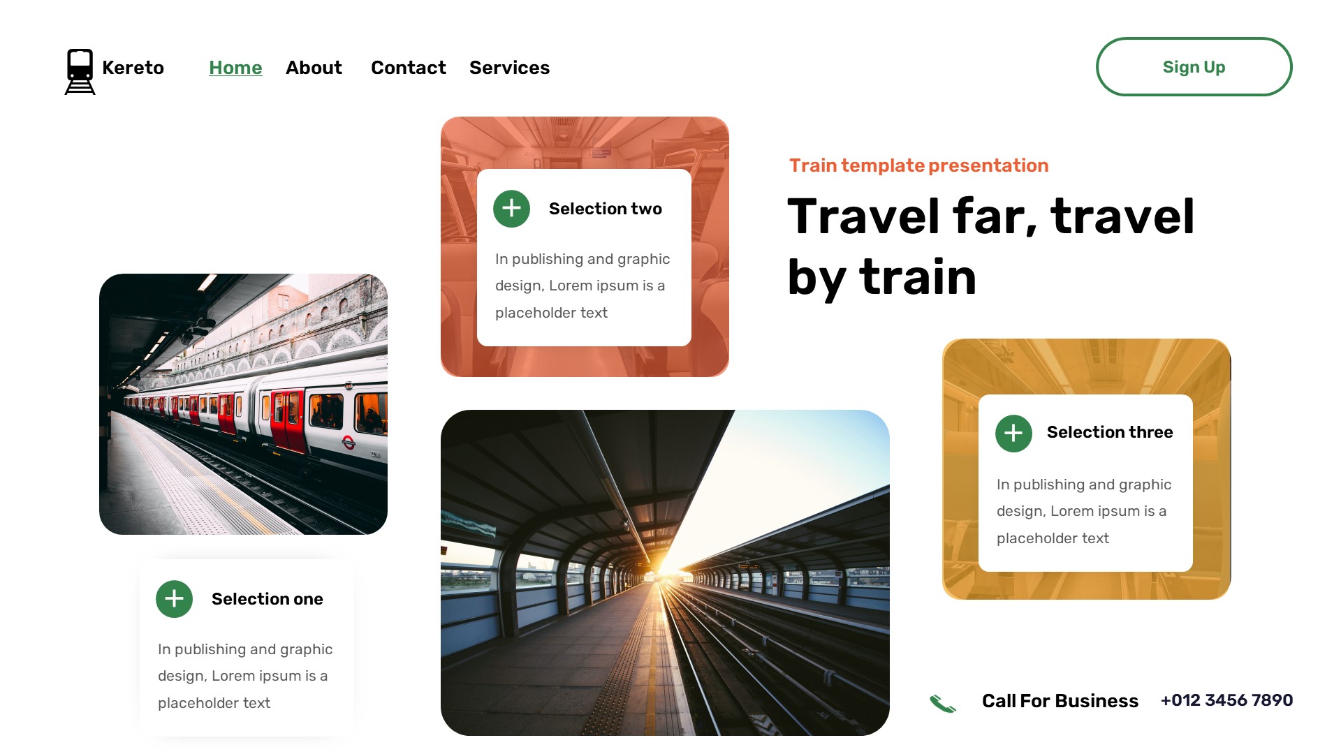 Kereto - Rail Transportation Google Slides Template, Presentation Templates