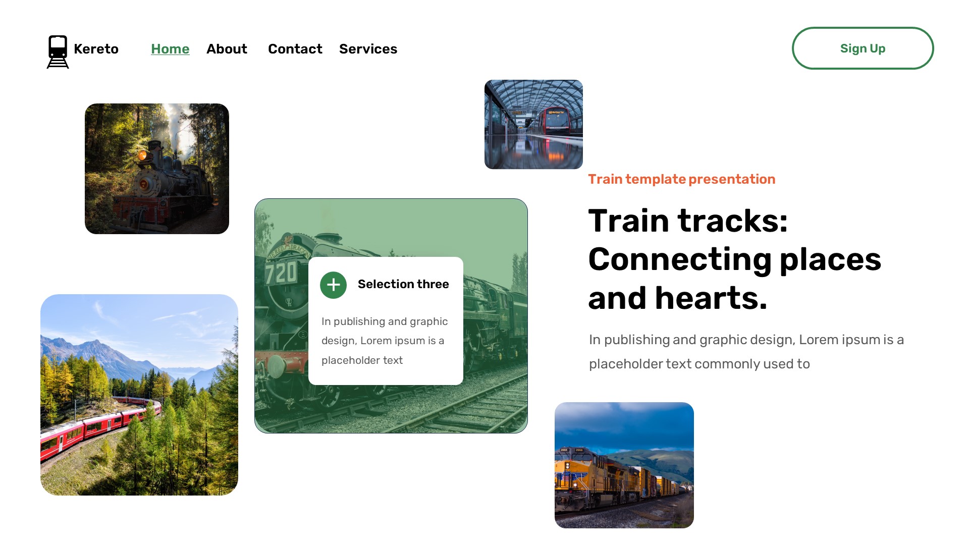Kereto - Rail Transportation Powerpoint Template, Presentation Templates
