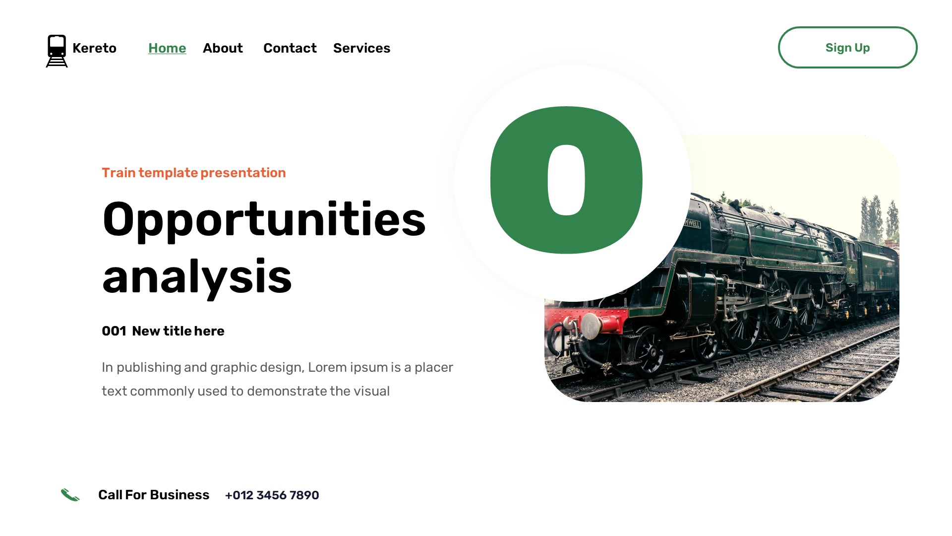 Kereto - Rail Transportation Powerpoint Template, Presentation Templates