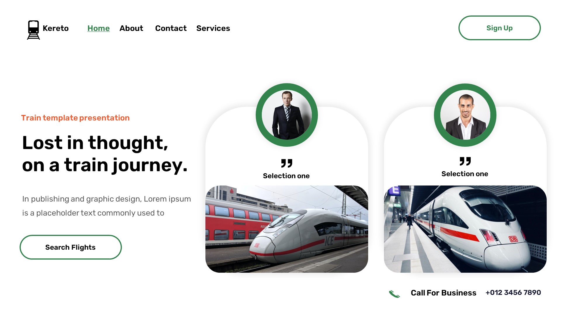 Kereto - Rail Transportation Powerpoint Template, Presentation Templates