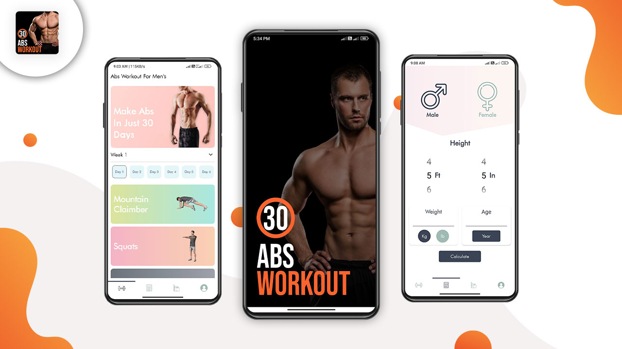 Abs Workout for men - android app by Infiapp | CodeCanyon