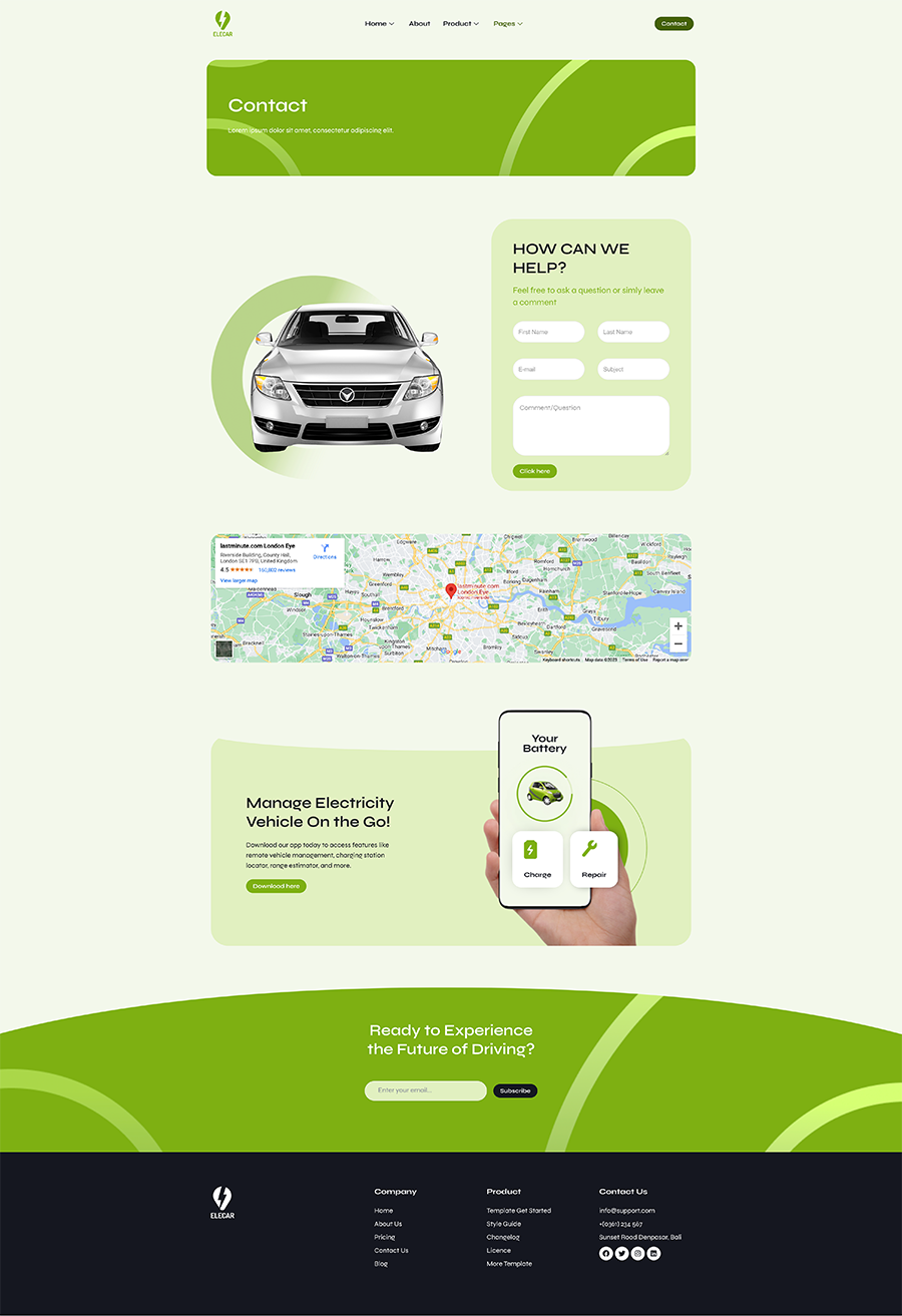 Elecar - Electric Vehicle Elementor Template Kit by sigitdwipa ...