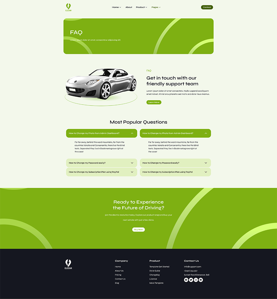 Elecar - Electric Vehicle Elementor Template Kit by sigitdwipa ...