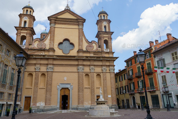 Historic church of Santa Maria Maggiore at Novi Ligure, Italy Stock ...