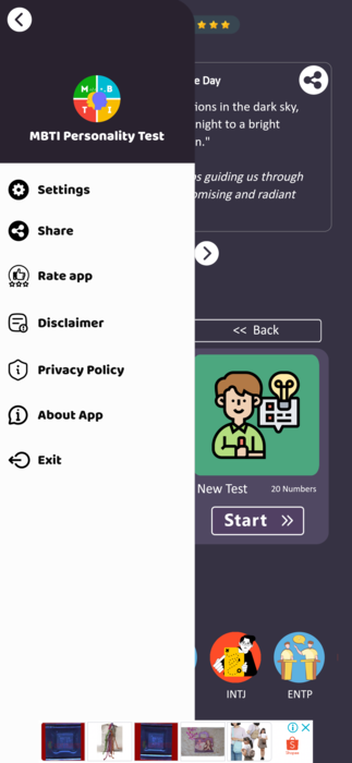 16 Personality Types Test (Construct 3 | HTML5) by FALCONAPP | CodeCanyon