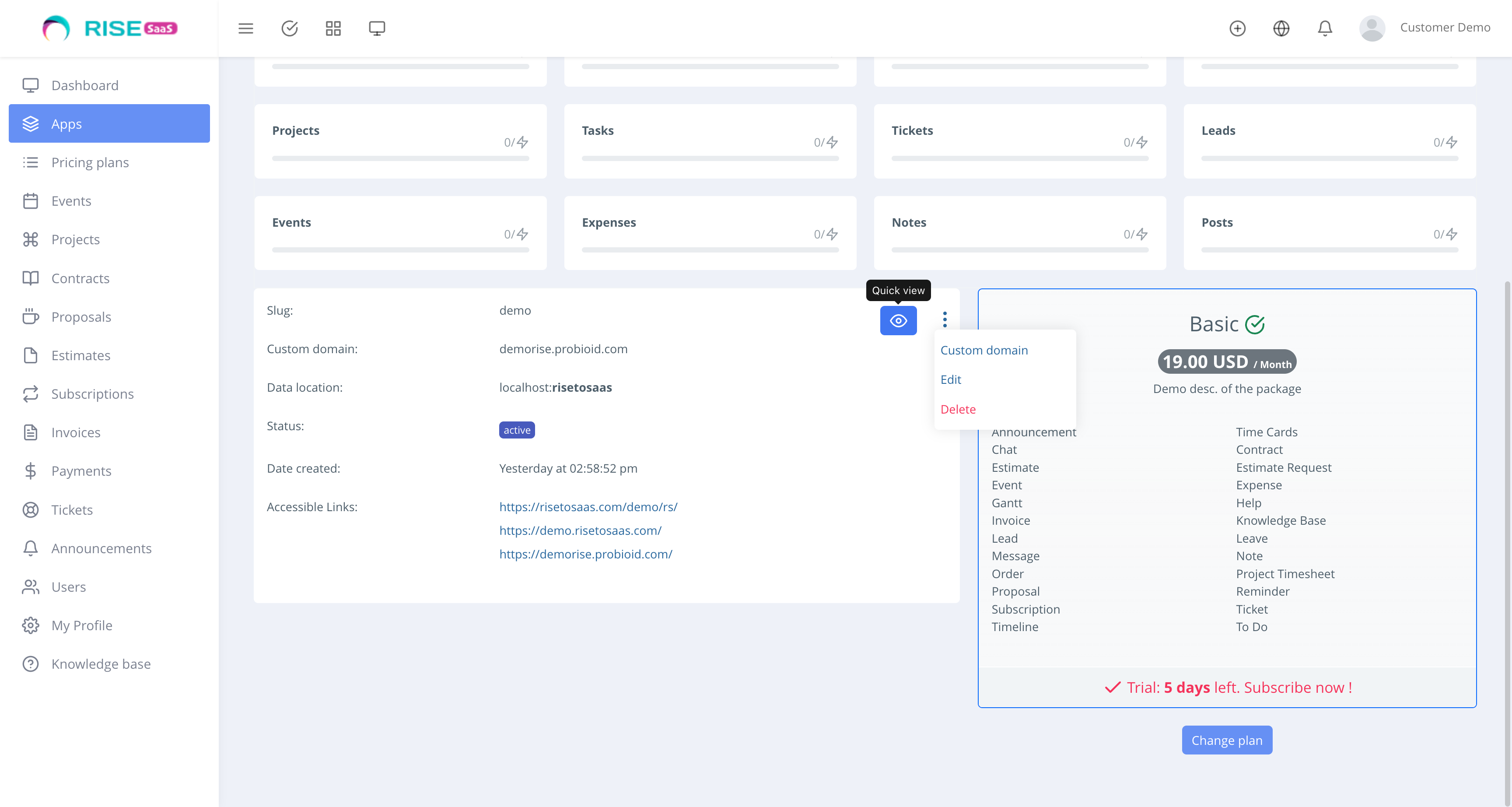 RISE CRM SaaS Plugin - Transform Your RISE CRM into a Powerful Multi-Tenancy Solution by ulutfa