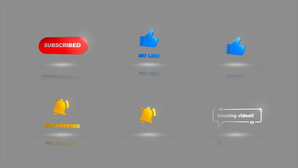 Youtube Subscribe Icons, Motion Graphics | VideoHive