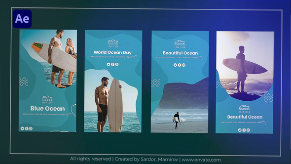 Ocean Instagram Story, After Effects Project Files | VideoHive