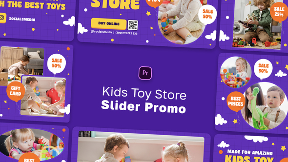 Kids Toy Stores Slider Promo MOGRT, Premiere Pro Templates | VideoHive
