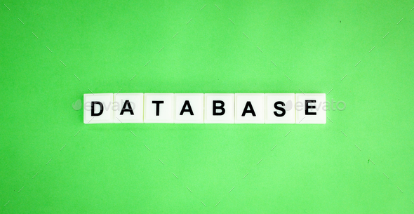 alphabet letters and icons with the word database. Stock Photo by fauziEv8