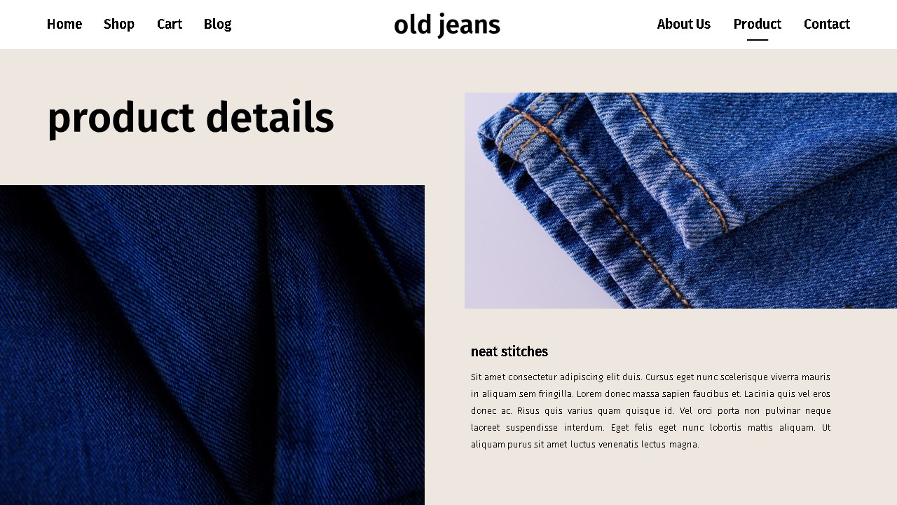 old jeans – PowerPoint Fashion Presentation Template, Presentation ...