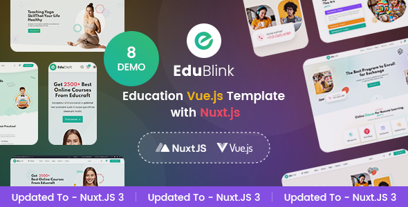 EduBlink - Education VueJS Template with NuxtJS by DevsBlink | ThemeForest