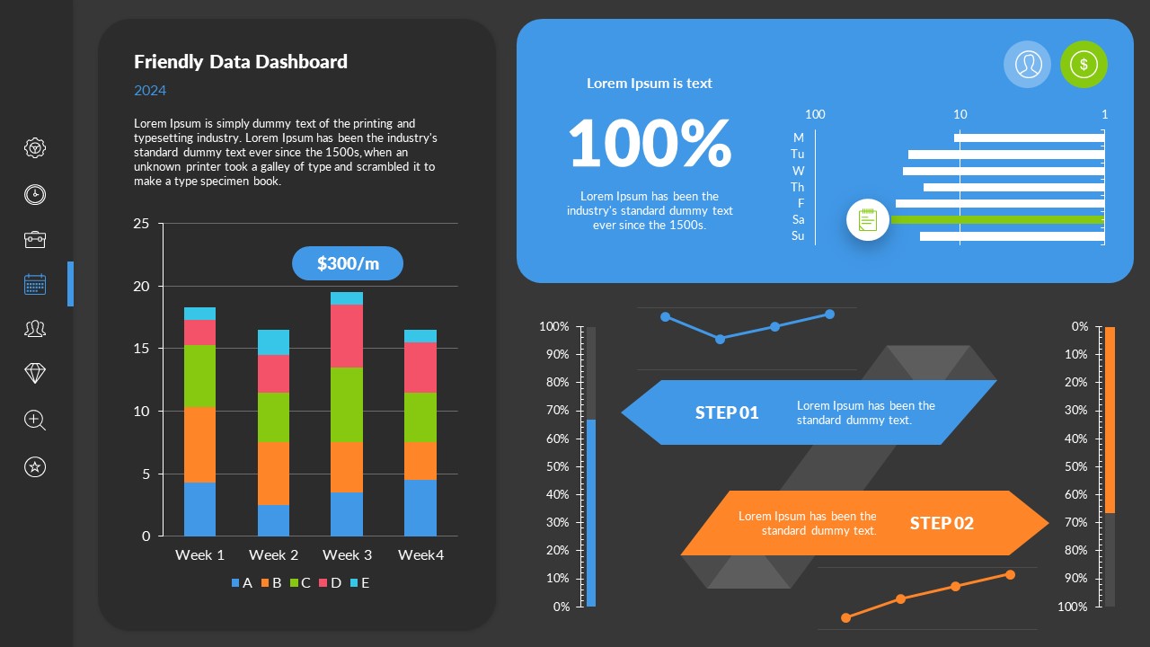 Friendly Data Dashboards PowerPoint Presentation Template, Presentation ...