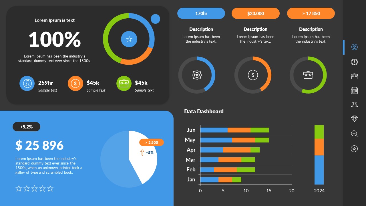 Friendly Data Dashboards PowerPoint Presentation Template, Presentation ...